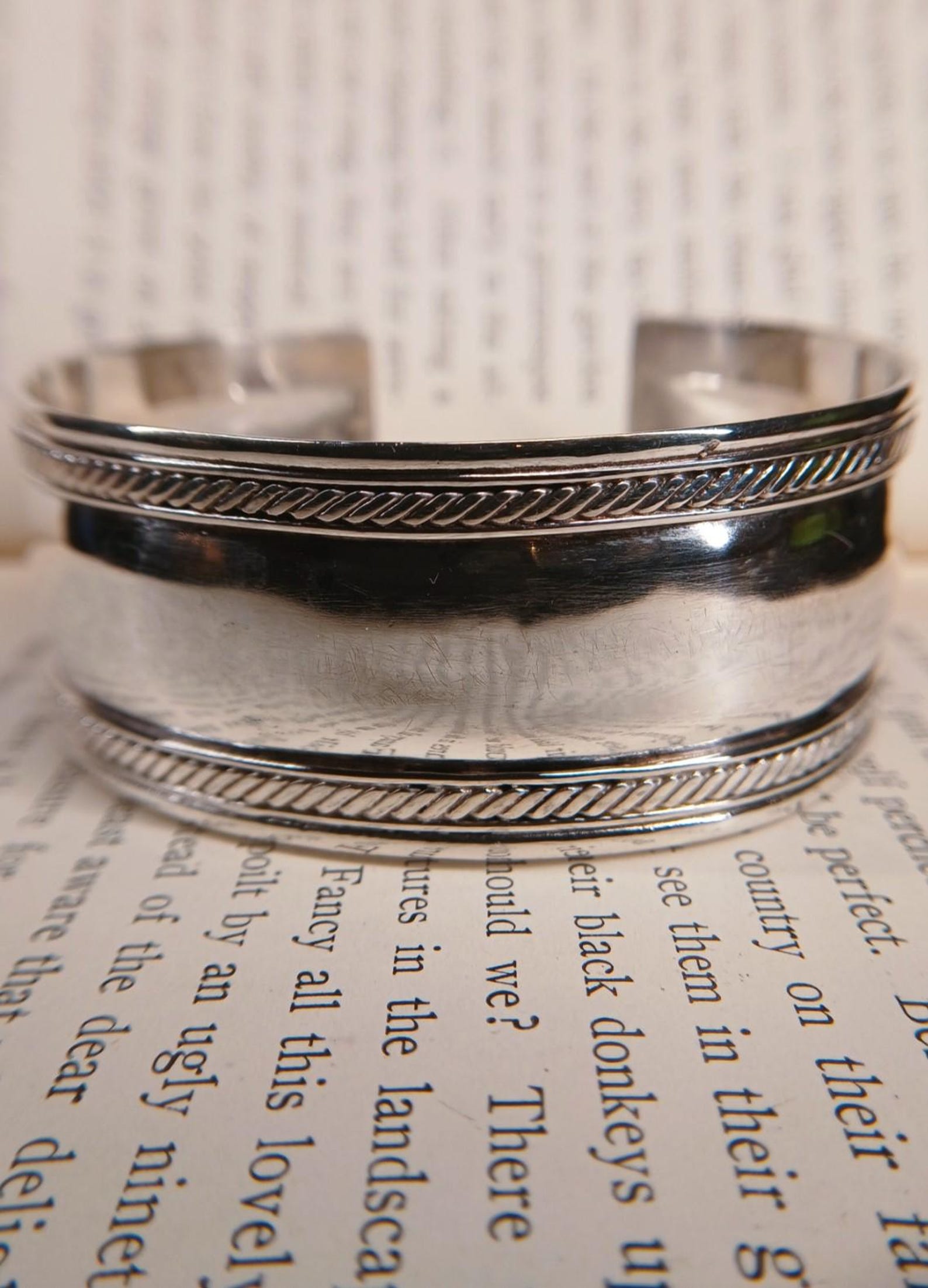 Sterling Silver Embellished Cuff Bracelet Vintage - Etsy