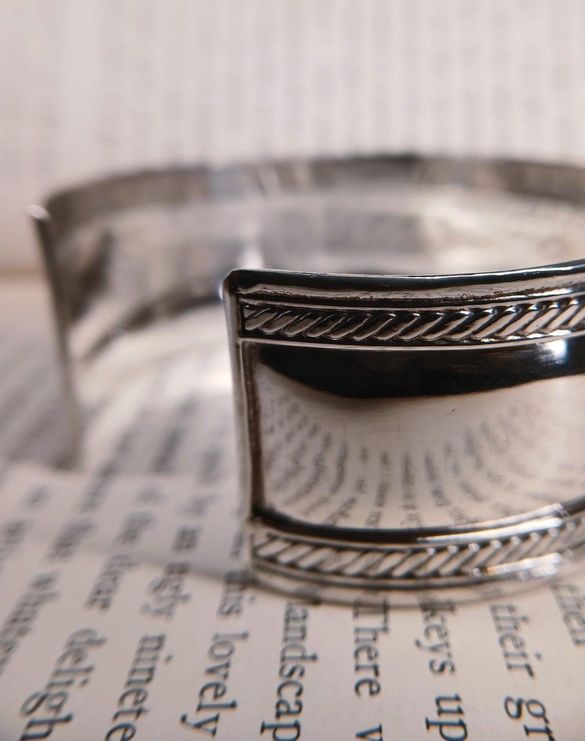 Sterling Silver Embellished Cuff Bracelet Vintage - Etsy