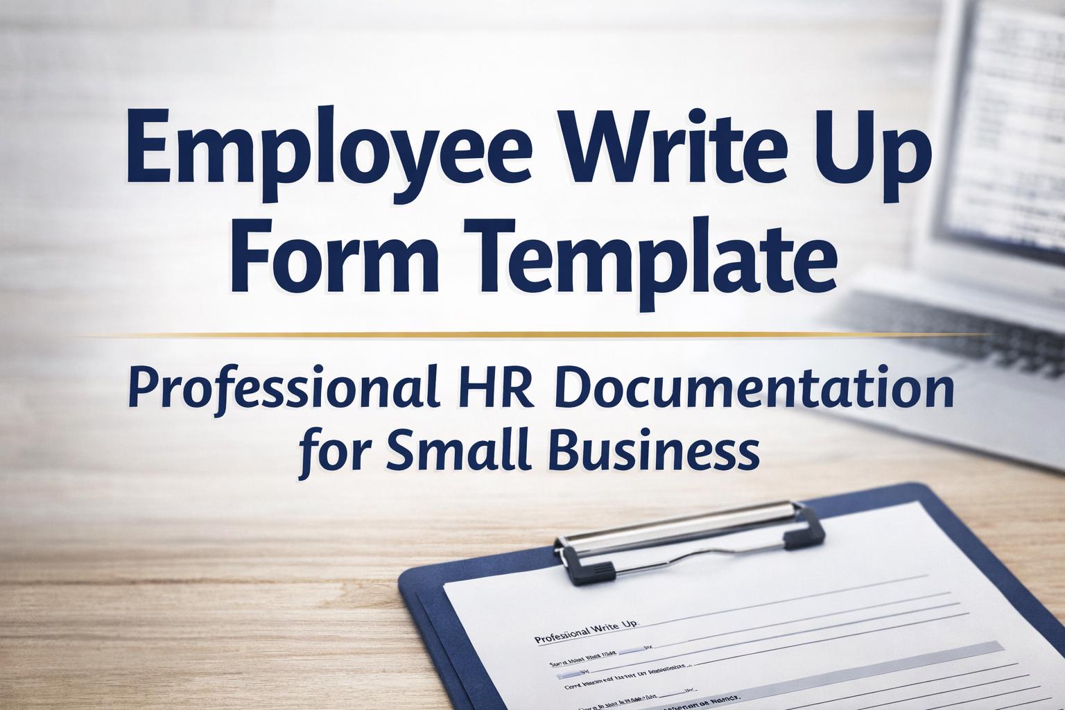 Employee Write up Form Template | HR Disciplinary Action Form ...