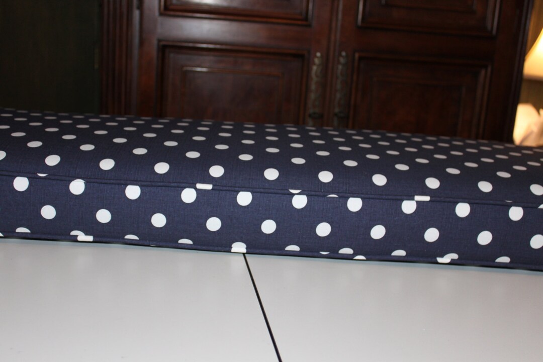Boxed Cushion Blue With White Polka Dots for Girl's Room - Etsy
