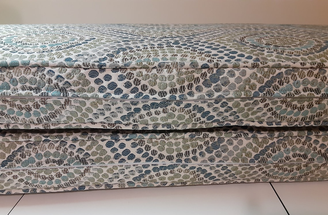 2 Boxed cushions Using Thumbprints Blue Moon fabric Please | Etsy