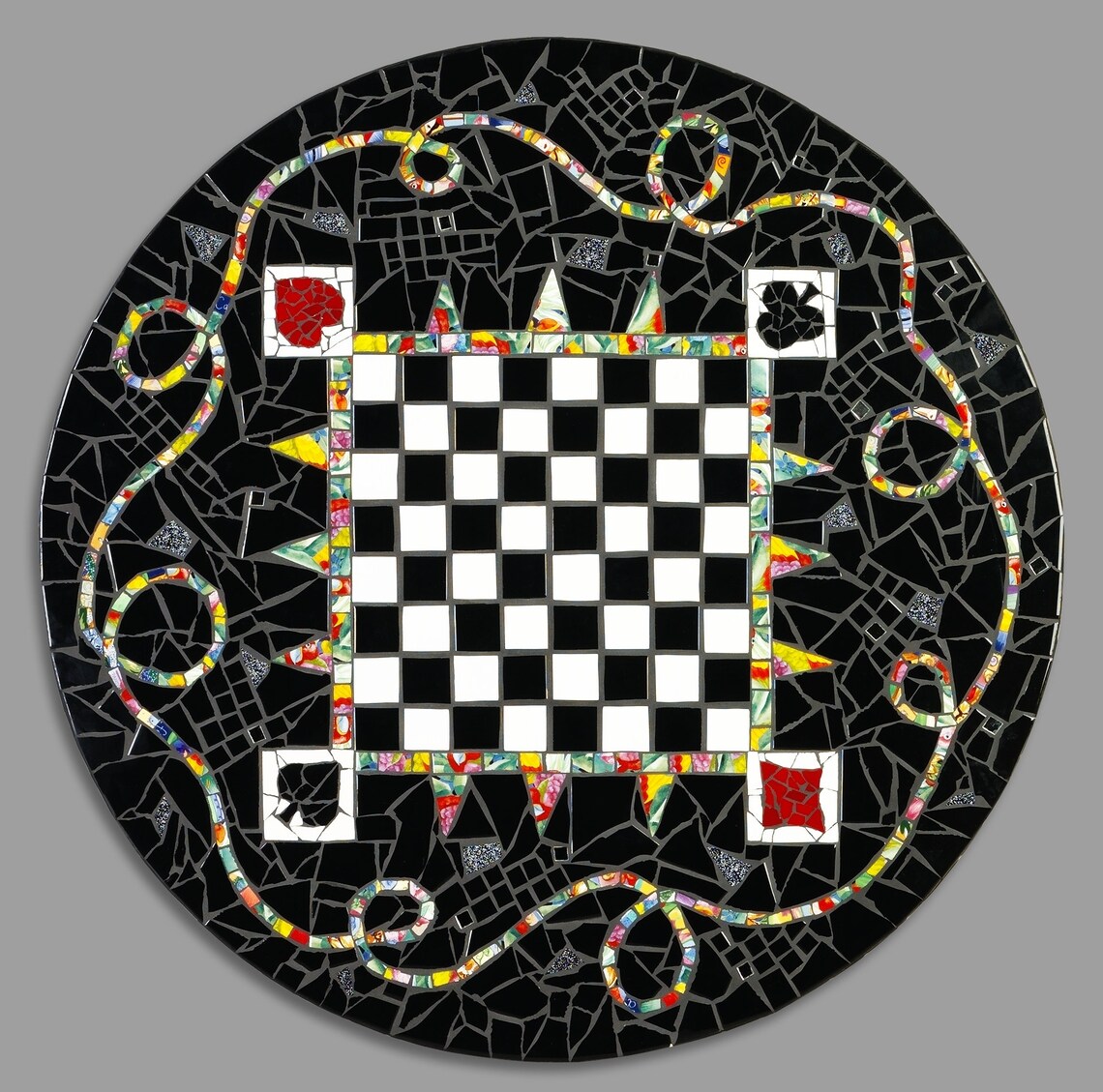 Mosaic Table Top Rainbow Multi Colors - Made to Order - Etsy