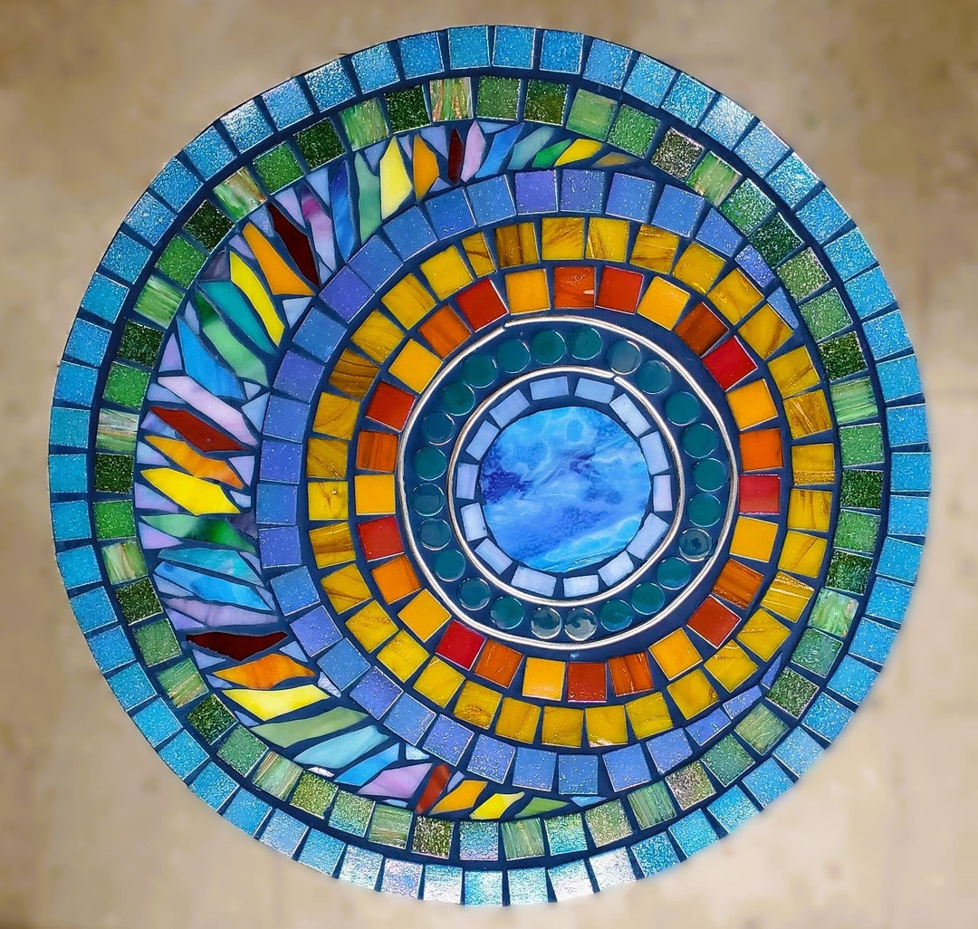 Mosaic Table Top Rainbow Multi Colors - Made to Order - Etsy