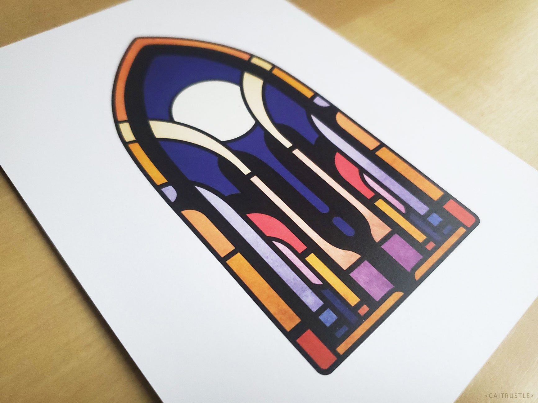 LCARS Stained Glass Window 5x7 Print - Etsy