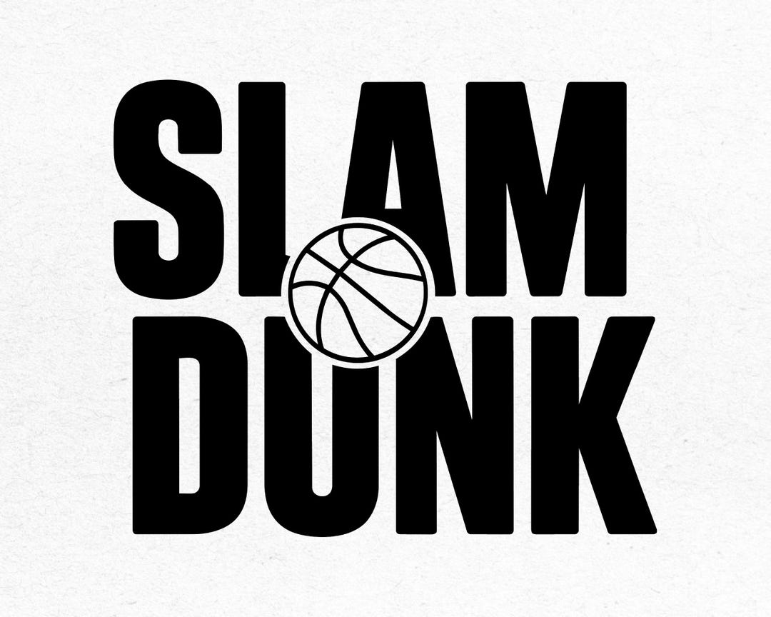 Basketball Slam Dunk SVG Cut File: Ideal for Decals, Cricut & Party ...