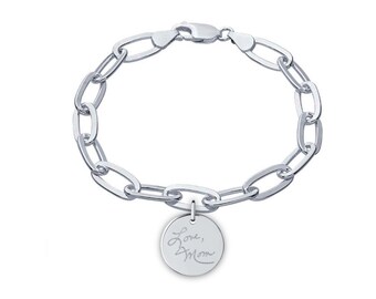 Actual Handwriting & Signatures Engraved Sterling Silver - Etsy