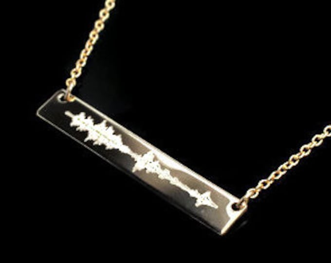 Your Voice Sound Wave Secret Message Horizontal Bar Nameplate - Etsy