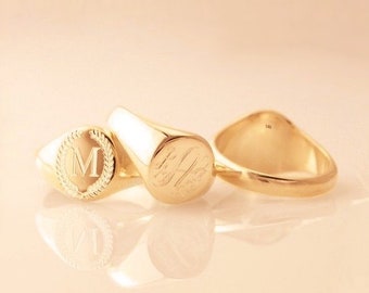 Gold Signature Ring - Etsy
