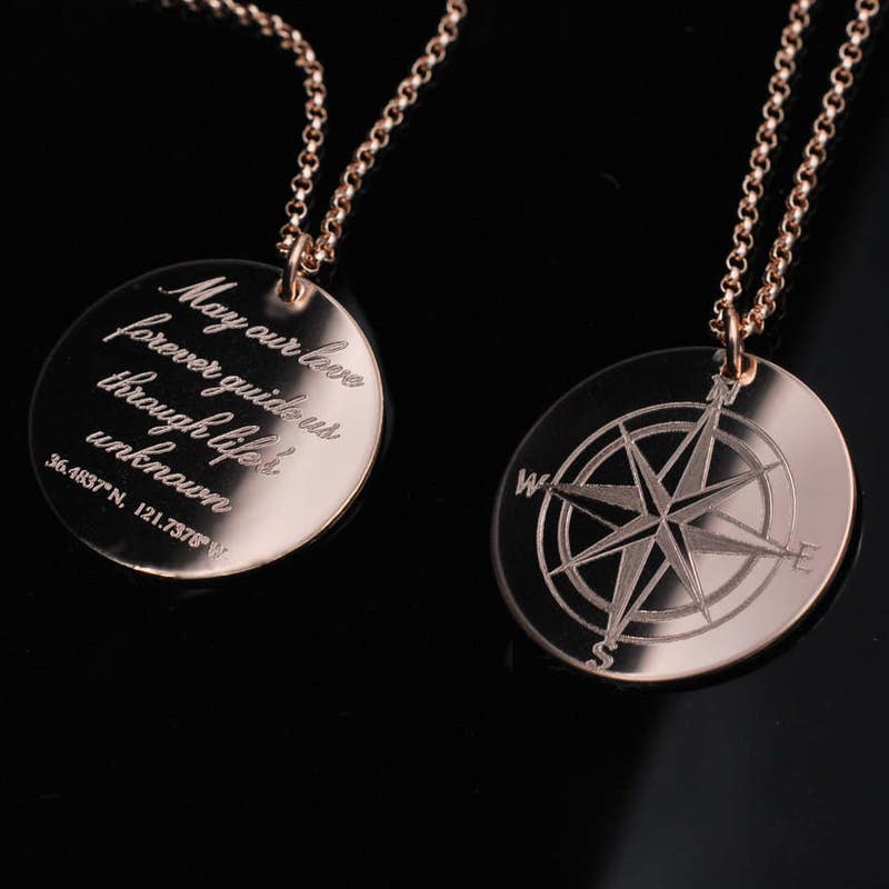 Compass Rose Pendant - Etsy