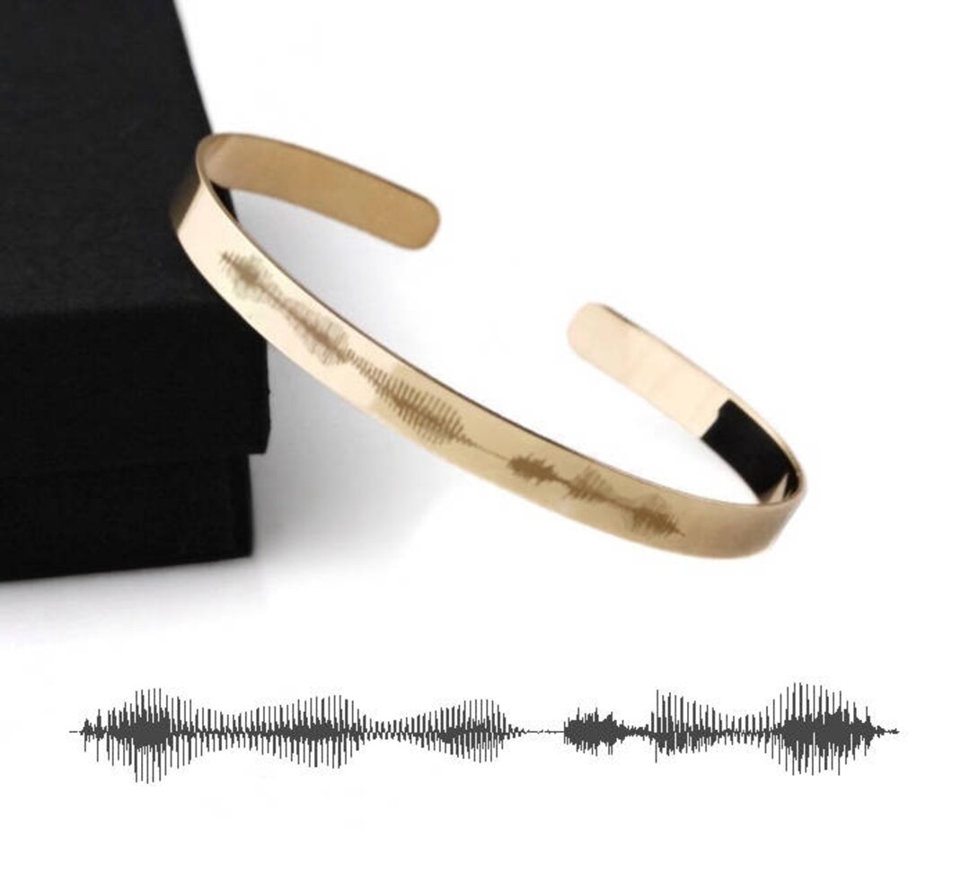 Cuff Bracelet With Your Voice Sound-wave or Heartbeat • EKG/ECG, Baby ...