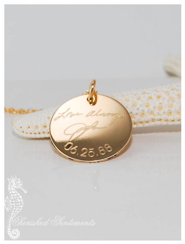 Actual Handwriting Signatures or Artwork Personalized Gold - Etsy Canada