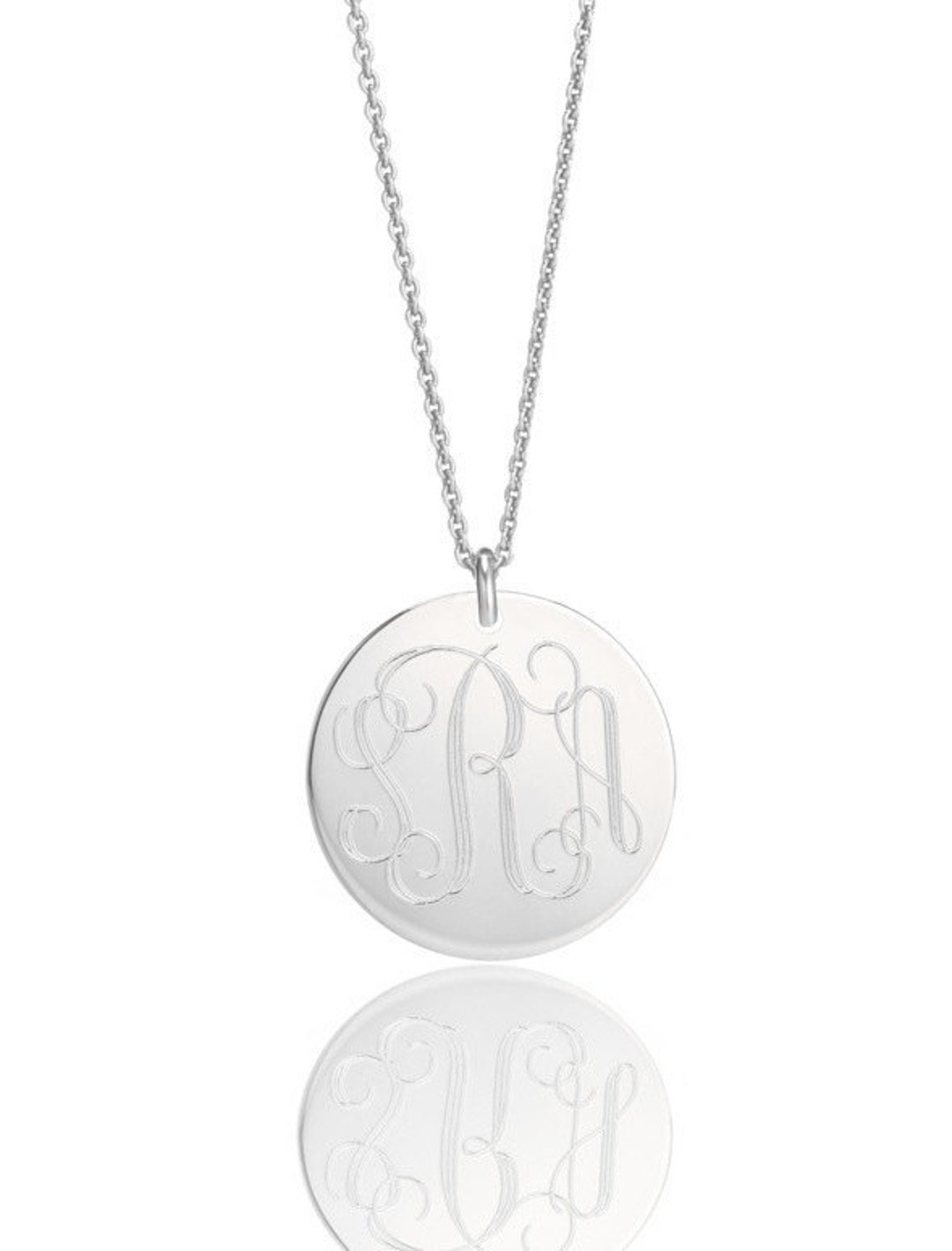 MONOGRAM Necklace in Various Sizes in Solid 925 Sterling Silver ...