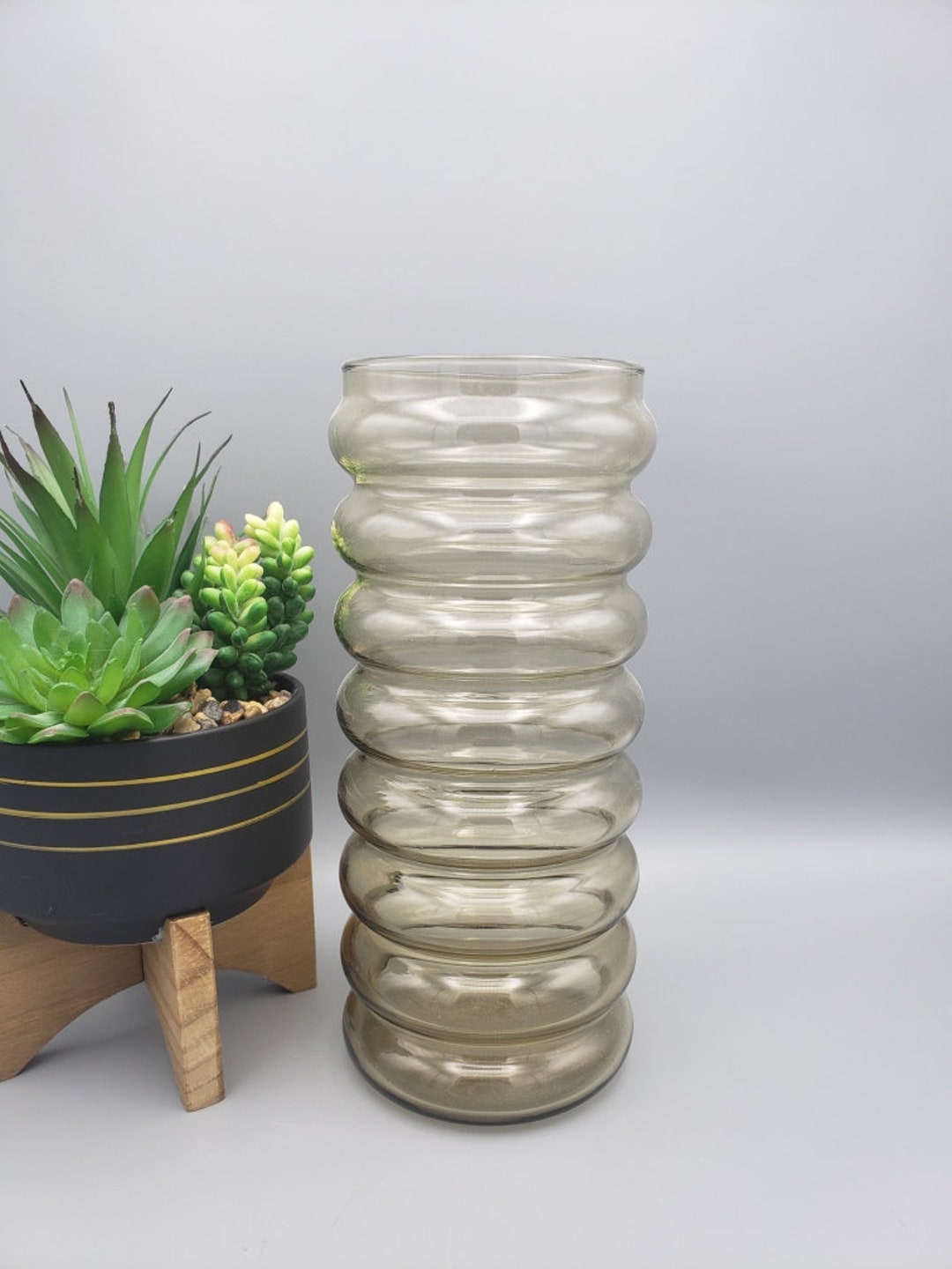 Holmegaard Primula Jacob Bang Smoke Glass Apothecary Jar NO LID - Etsy