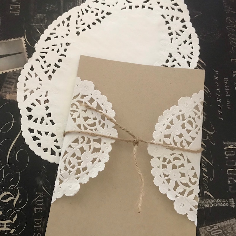 Doily Invitation - Etsy