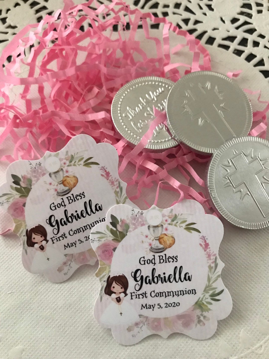Printed Communion Girl and Chalice Die Cut First Communion ...