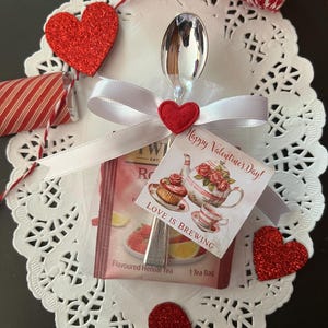Set of 2 Valentine Tea Favor, Sweetheart Tea Favors, Valentines Tea ...