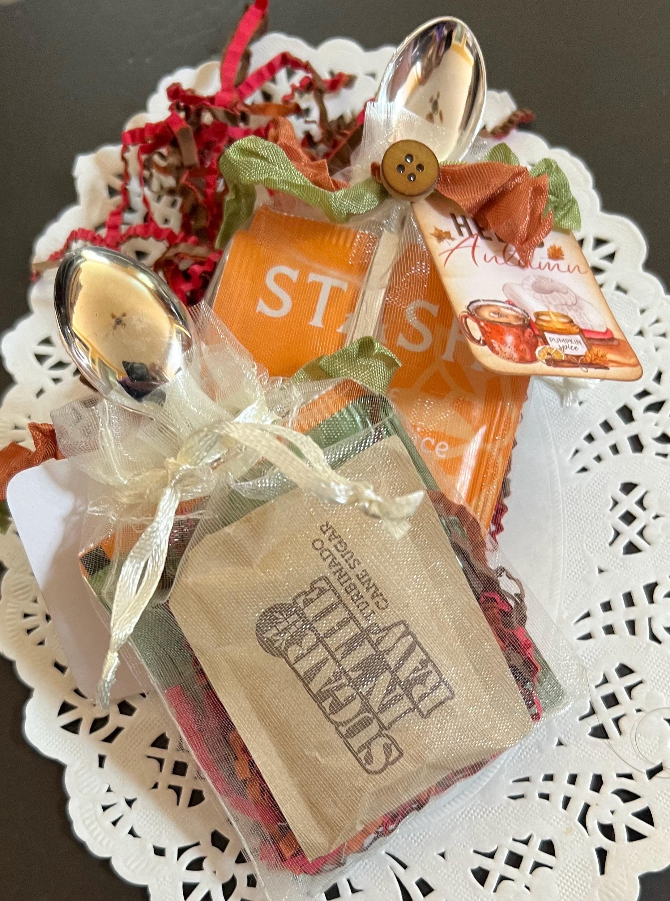 Set of 2 Pumpkin Spice Tea Favors, Fall Tea Favor, Autumn Tea Packets ...