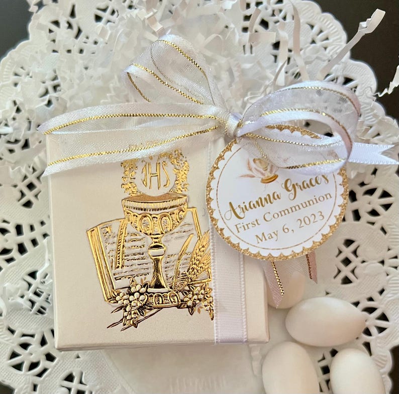 Set of 18 Italian First Holy Communion Favors, Italian Favor Box Made ...