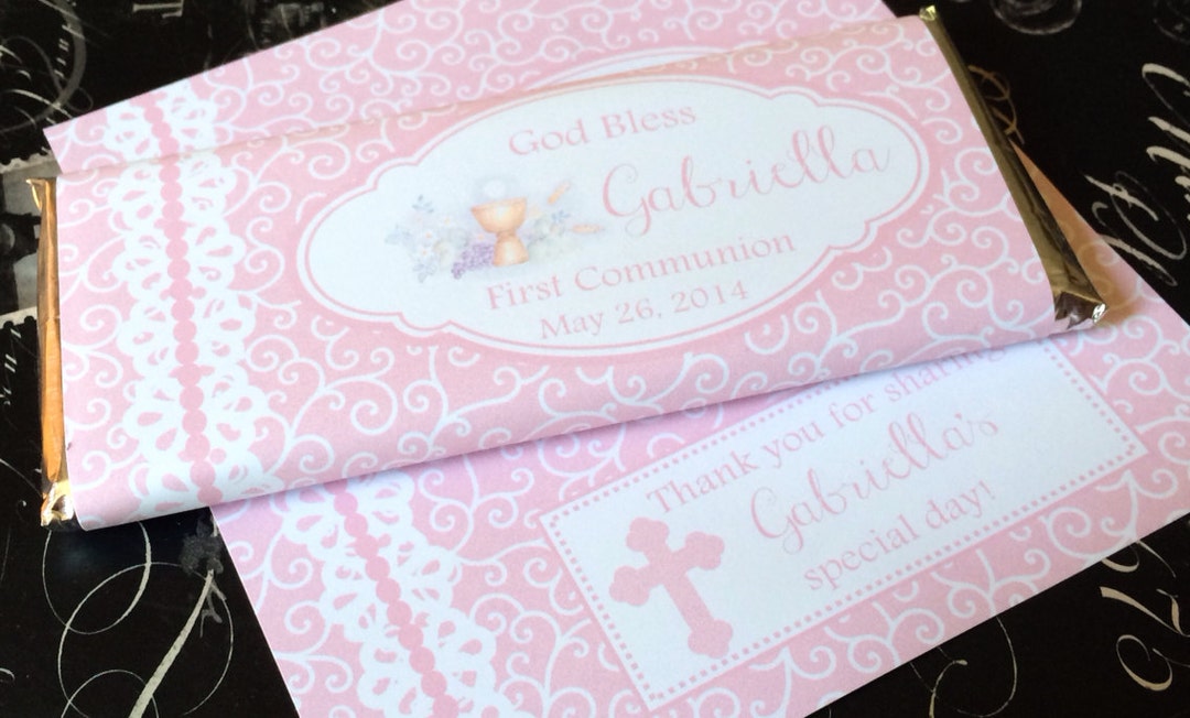 First Communion, Baptism, Confirmation, Religious, Candy Bar Wrapper ...