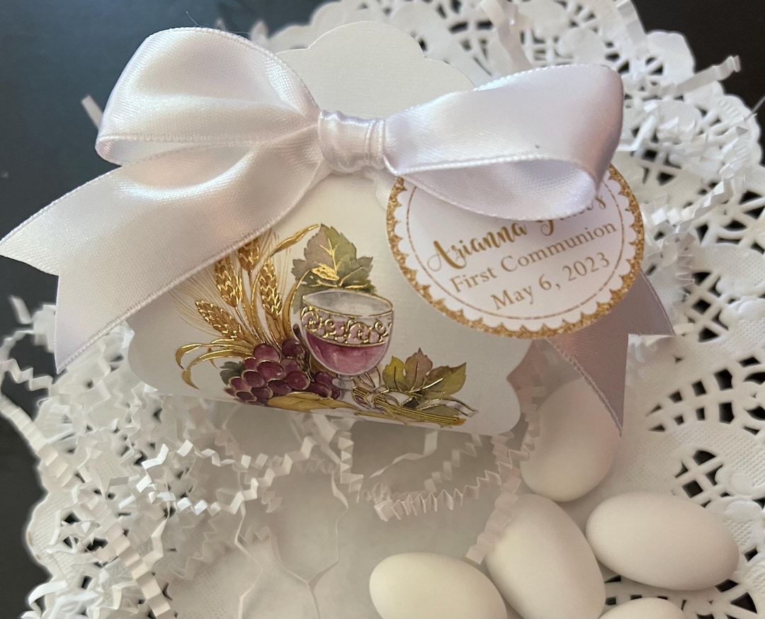 Set of 10 Italian First Holy Communion Favors, Italian Favor Box Made ...