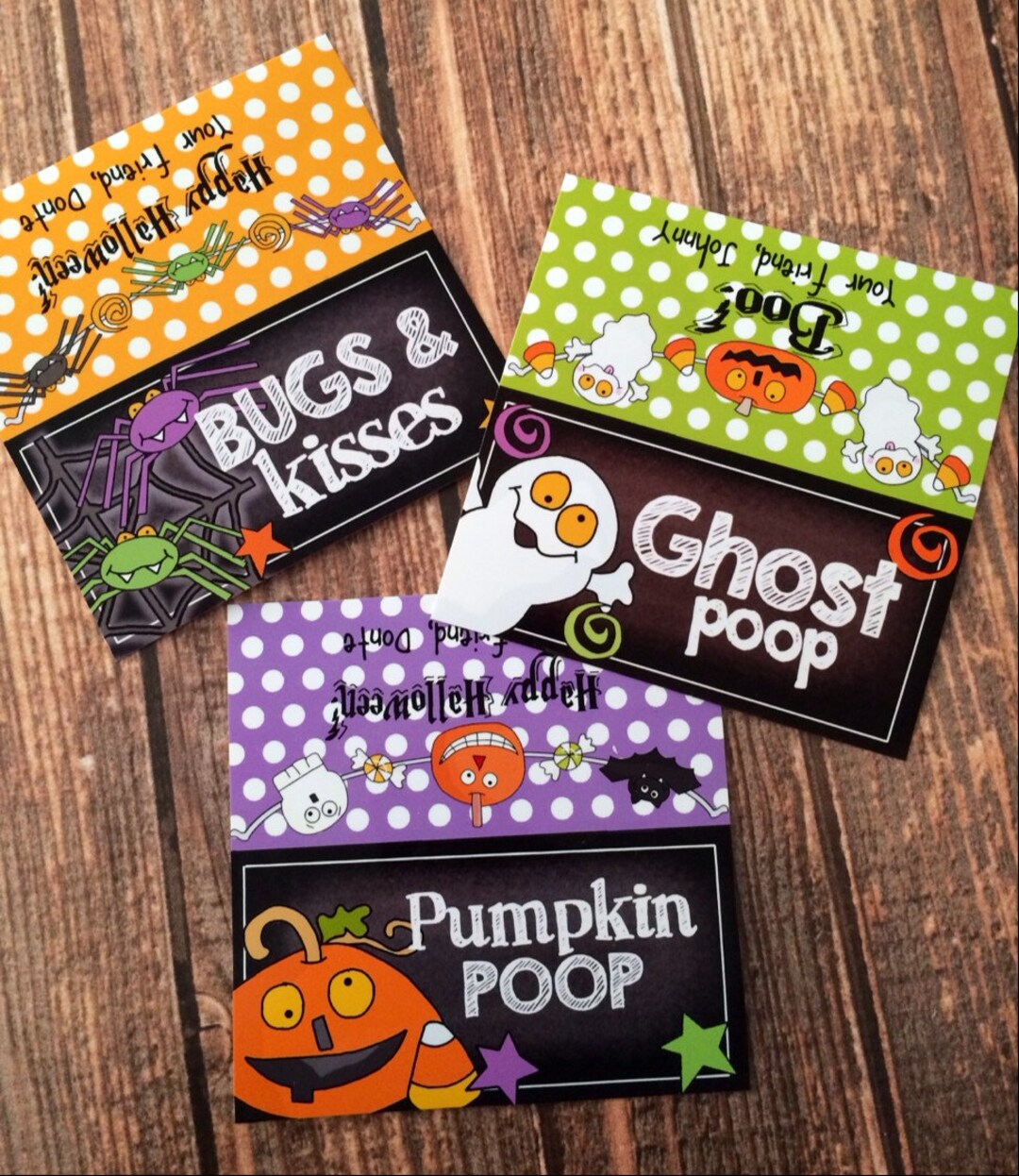 Halloween Candy Treat Bag Decorative Bag Topper Bugs and Kisses ...