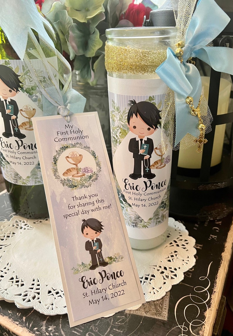 Boy's First Communion Favor Religious Candle Communion - Etsy