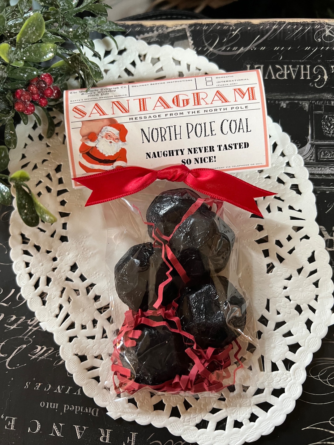 Santa's Coal for Favors and Stocking Stuffers, Naughty List Candy ...