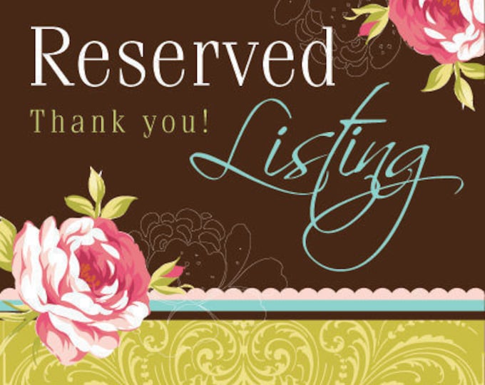 Reserved Listing for Daisy - Etsy