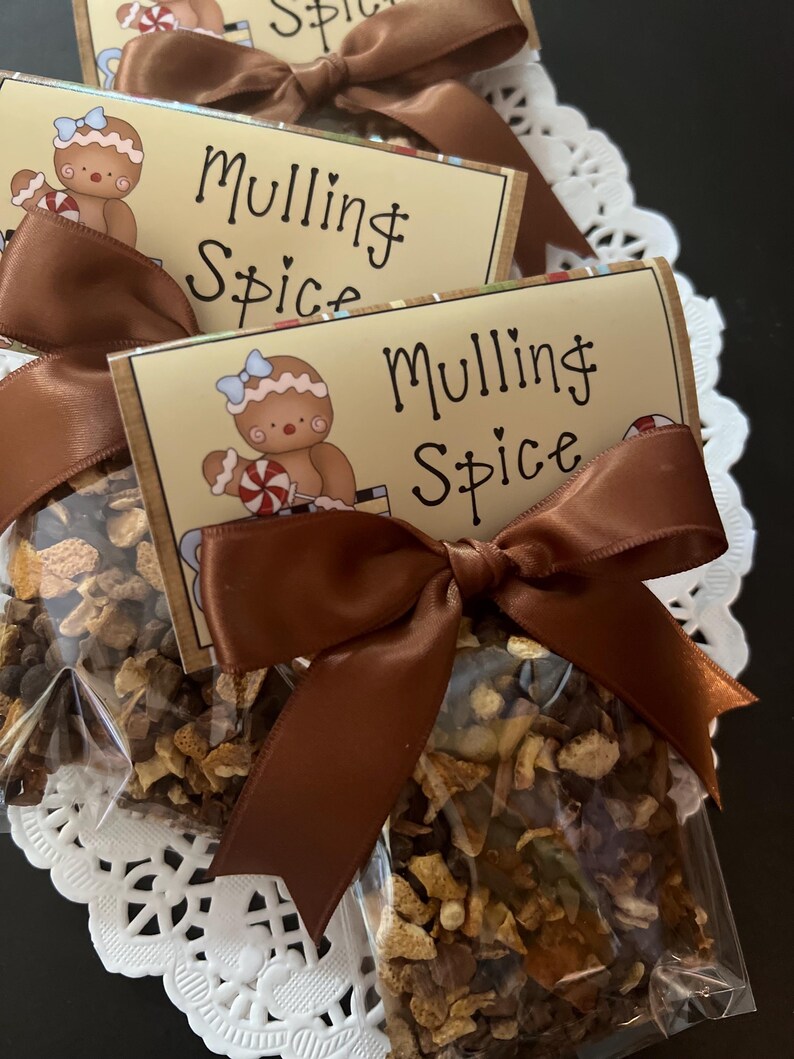 Set of 10 Mulling Spice Favors, Mulled Cider Packets for Favors ...