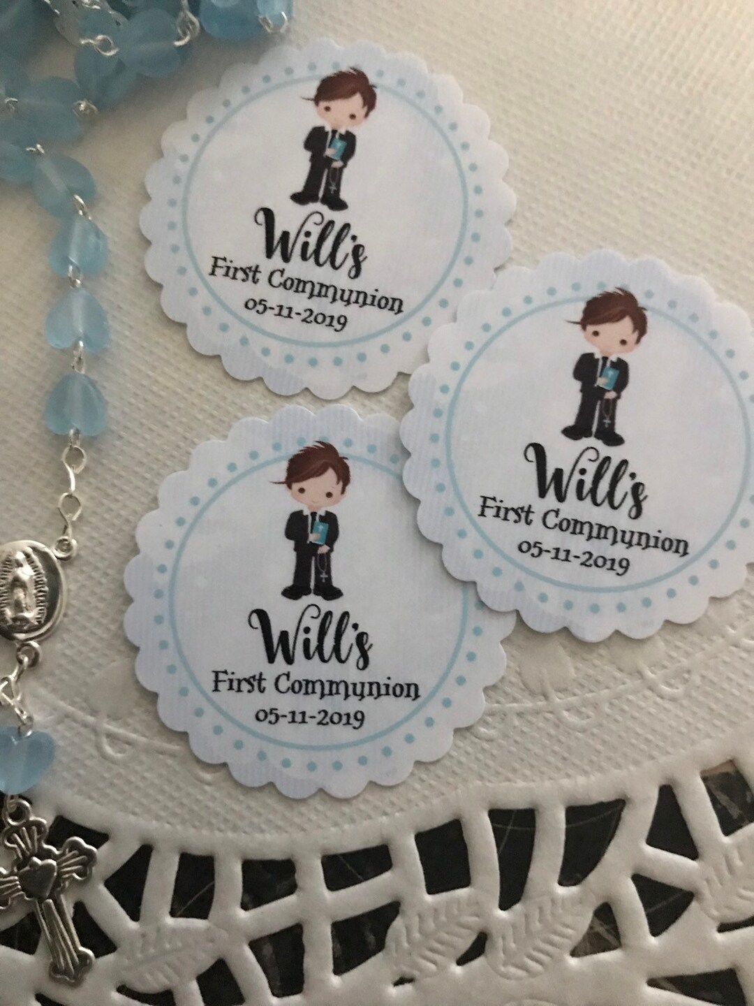 Printed First Communion Favor Tags, Baptism, Confirmation, Christening ...