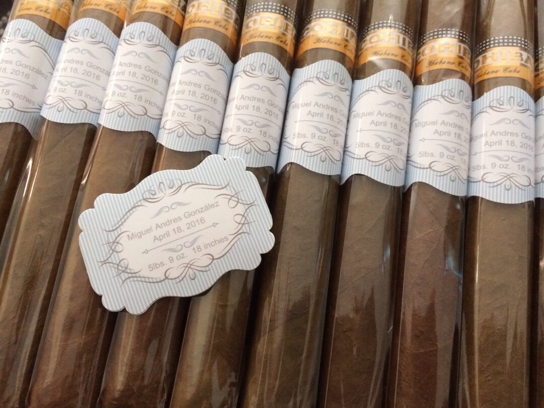 Printed Personalized, Vintage Inspired, Baby Announcement Cigar Bands ...