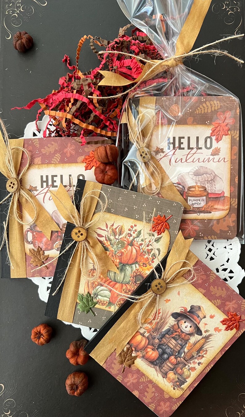 Altered Mini Composition Fall Notebook, Journal, Fall Harvest Gift ...