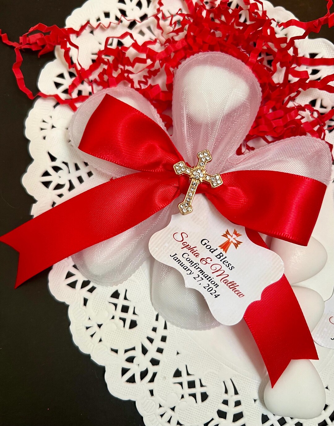 Set of 10 Italian Confirmation Confetti Flower Favor, Baptism ...