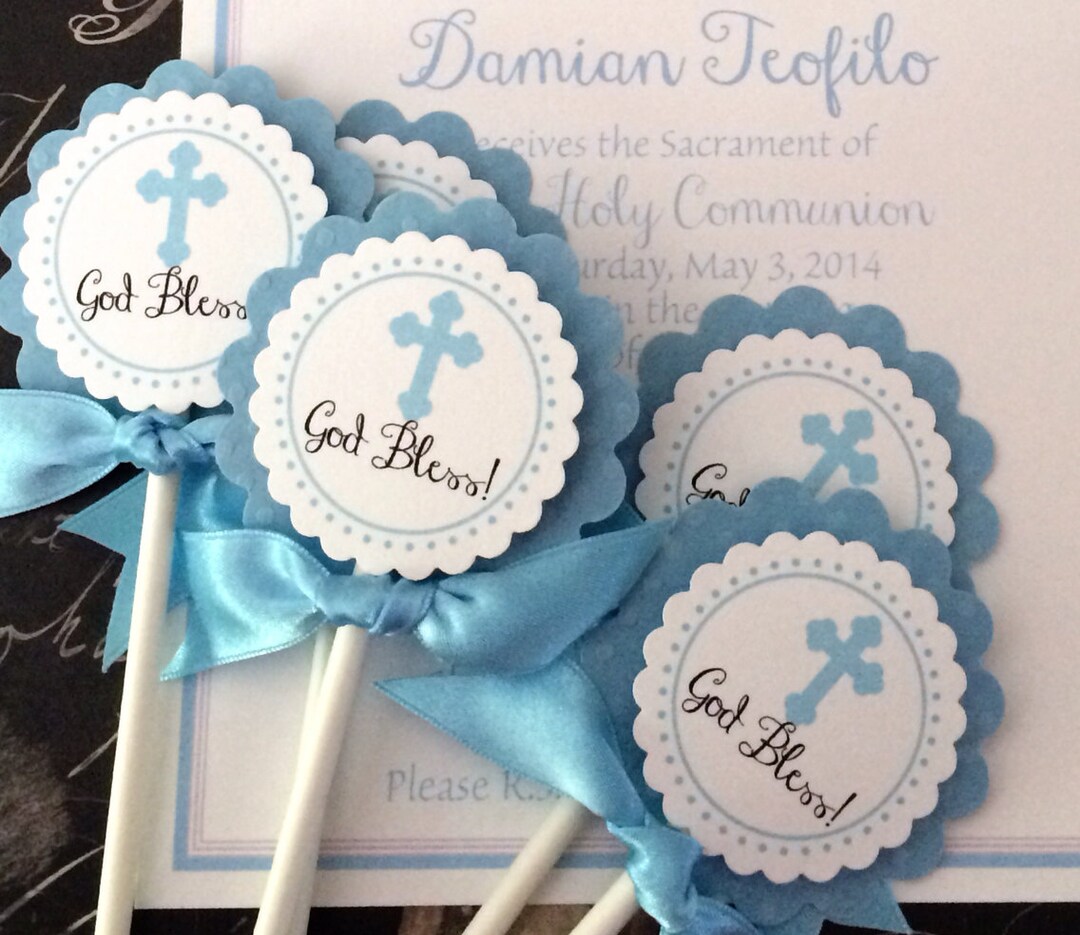 First Communion Cupcake Topper, First Communion Pick, Communion Topper ...