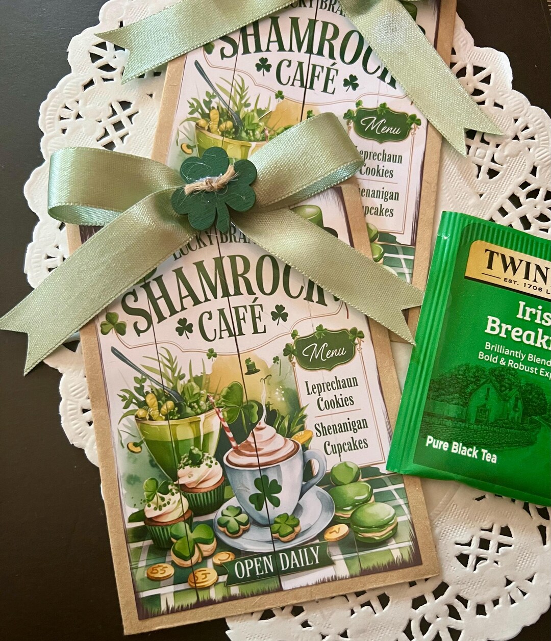 Set of 2 St. Patrick’s Day Tea, Tea Packets for Favors, Hostess Gift ...
