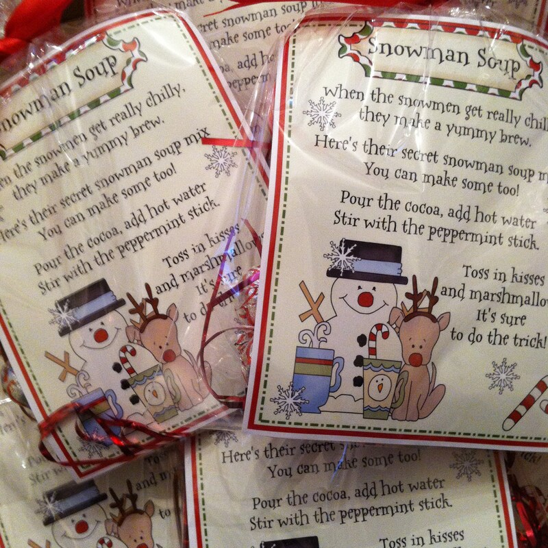 Snowman Soup Poem - Etsy