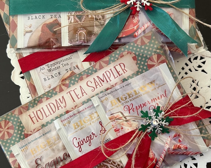 Christmas Tea Set With Tea Bag, Mini Spoon, and Honey. Party Favors ...