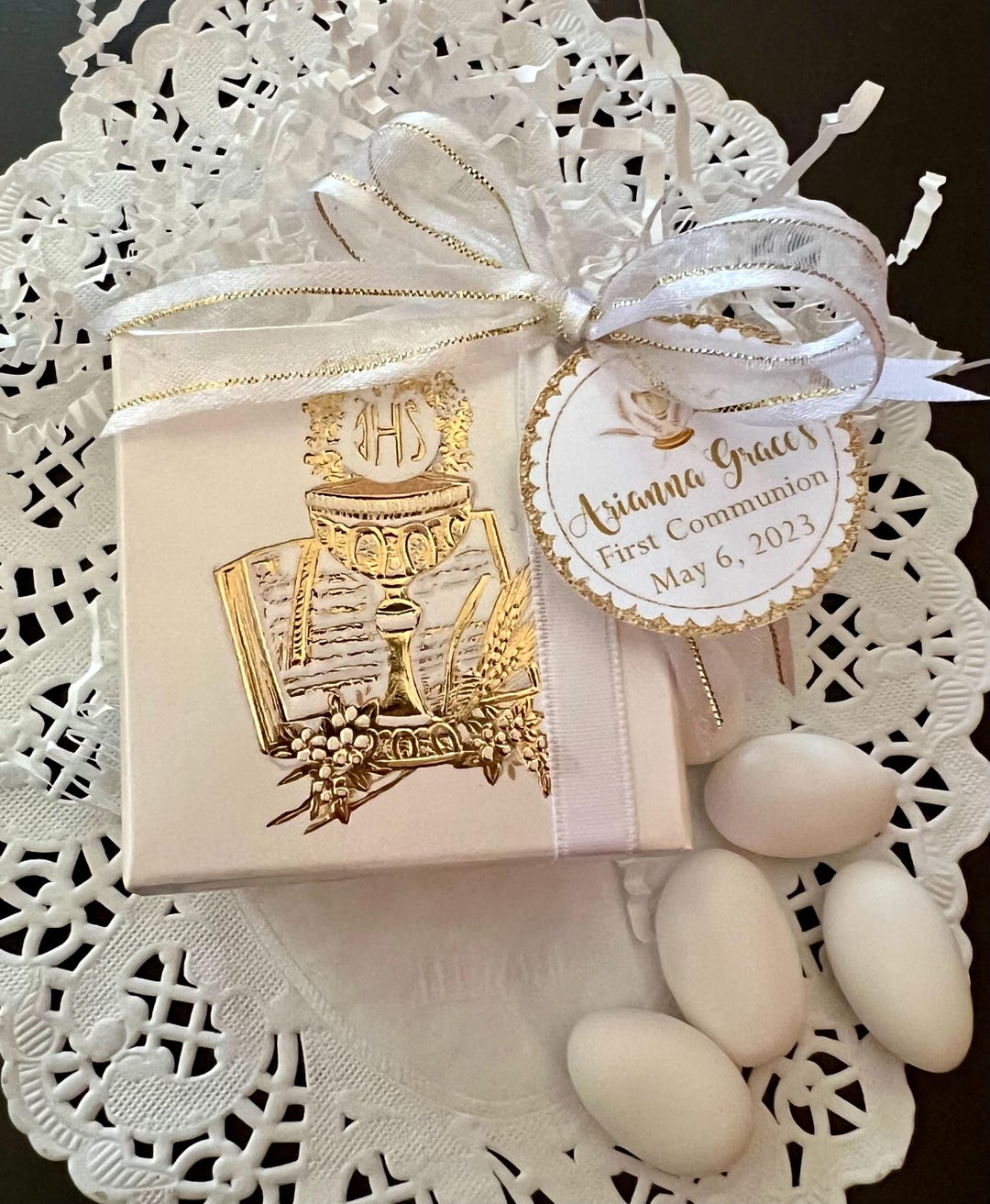 Set of 10 Italian First Holy Communion Favors, Italian Favor Box Made ...