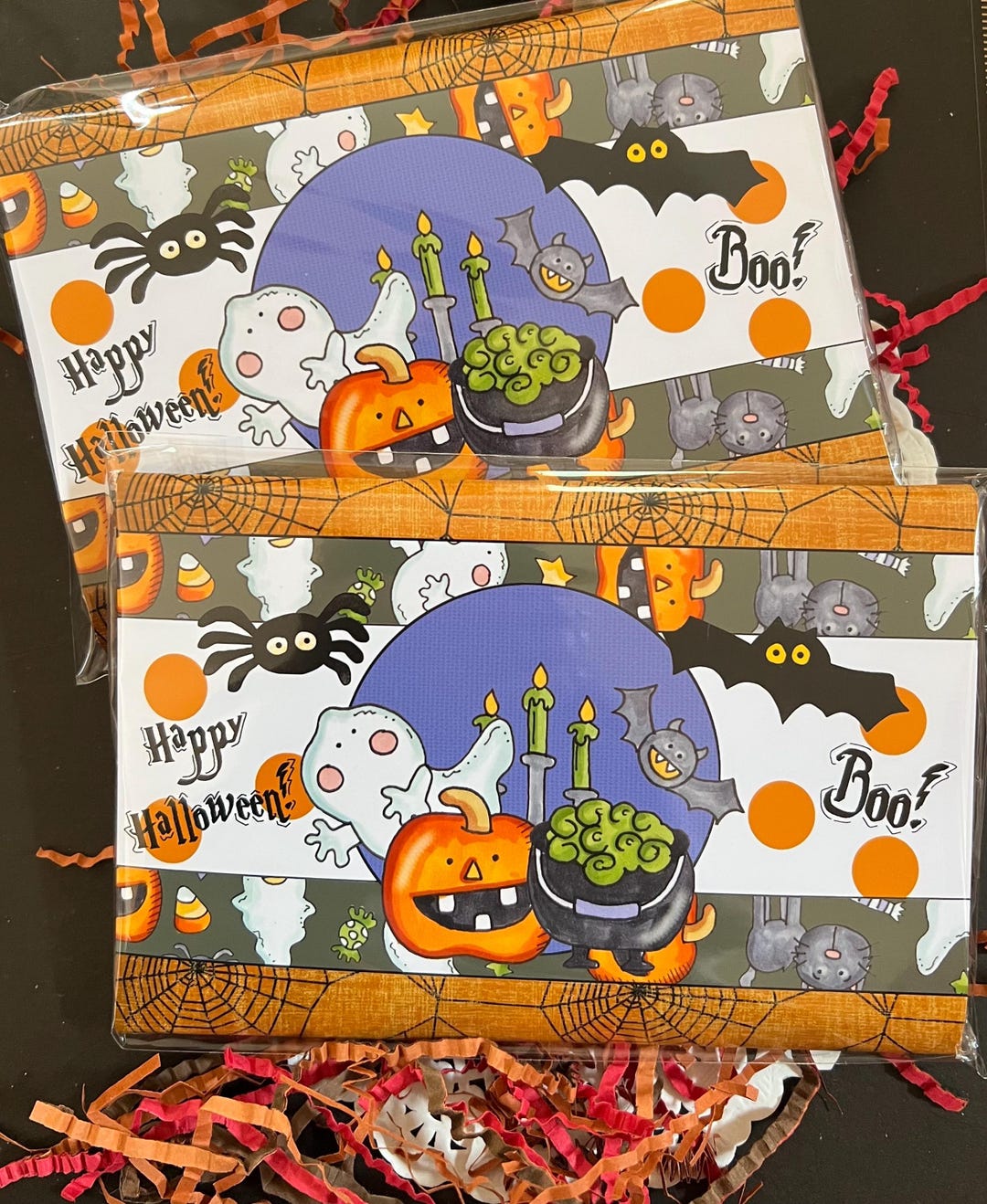 Set of 2 Halloween Popcorn Treat Favor With Decorative Paper Wrap ...