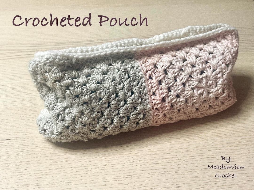 Crocheted Granny Square Pencil Pouch - Etsy