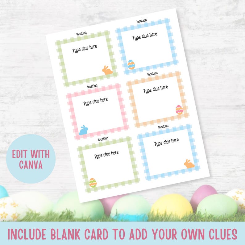 Easter Scavenger Hunt Printable, Easter Egg Hunt Clues, Indoor ...