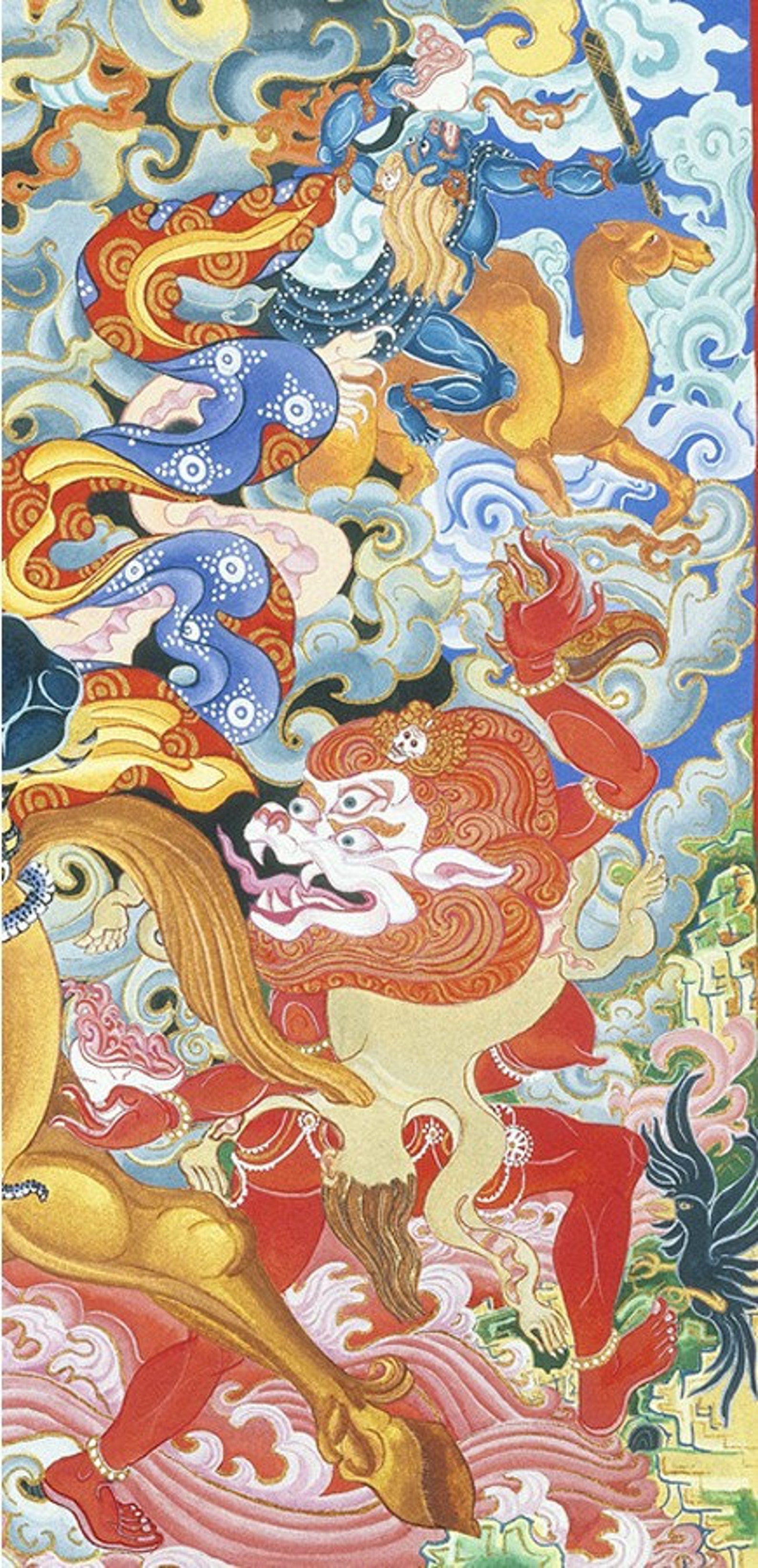 Palden Lhamo / Shri Devi Tibetan Thangka. Buddhist Protector. - Etsy
