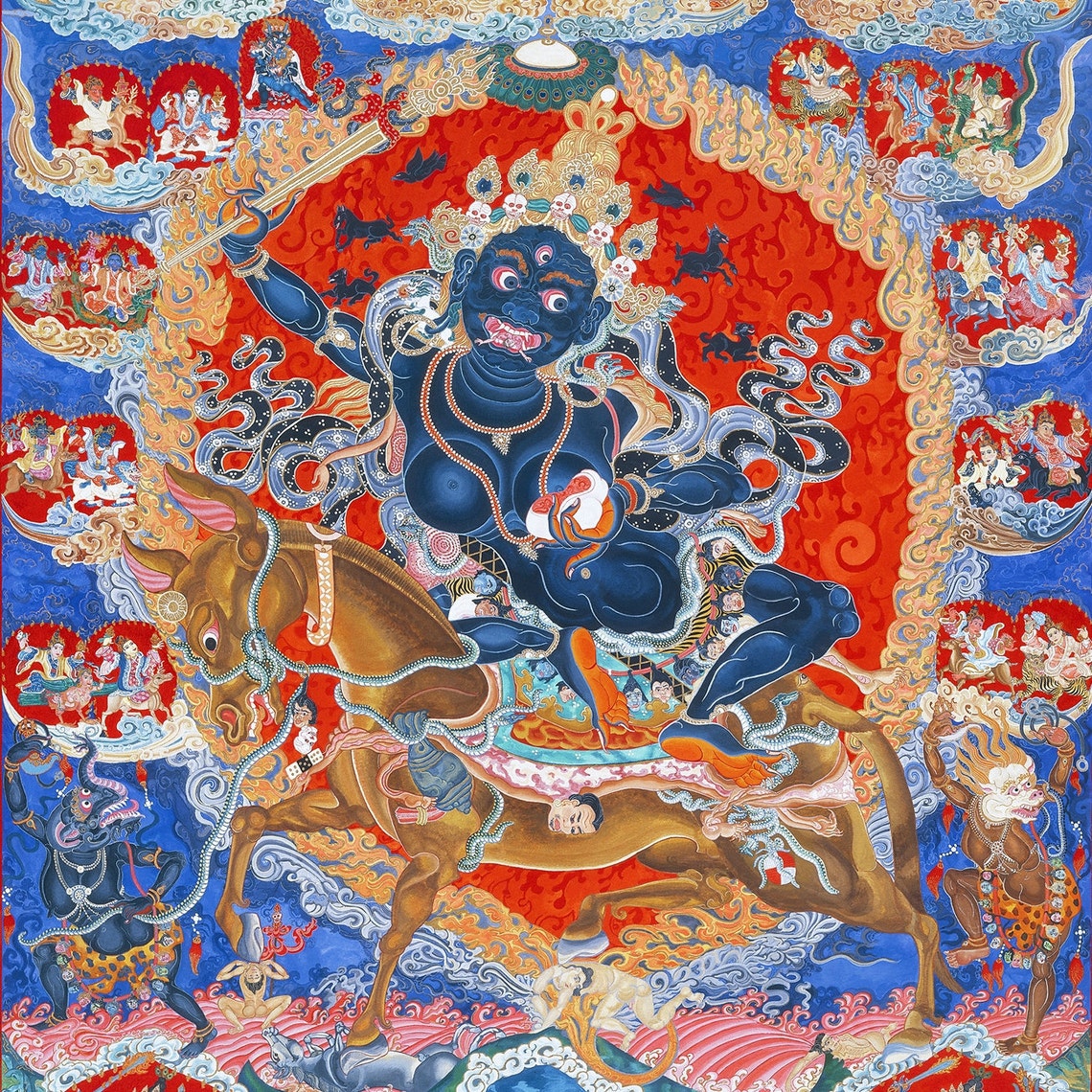 Palden Lhamo Thangka Print Female Buddha Protector Fine Art Giclee ...