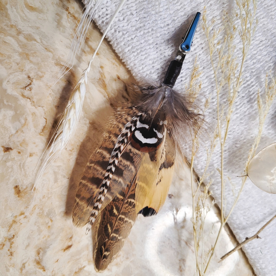 Rooster and Pheasant Feather Credit Card Clip ATM Grabber Smoke Wand ...