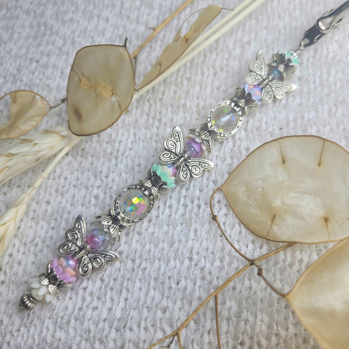 Unique Butterfly and Flowers Credit Card Clip ATM Grabber Bracelet ...