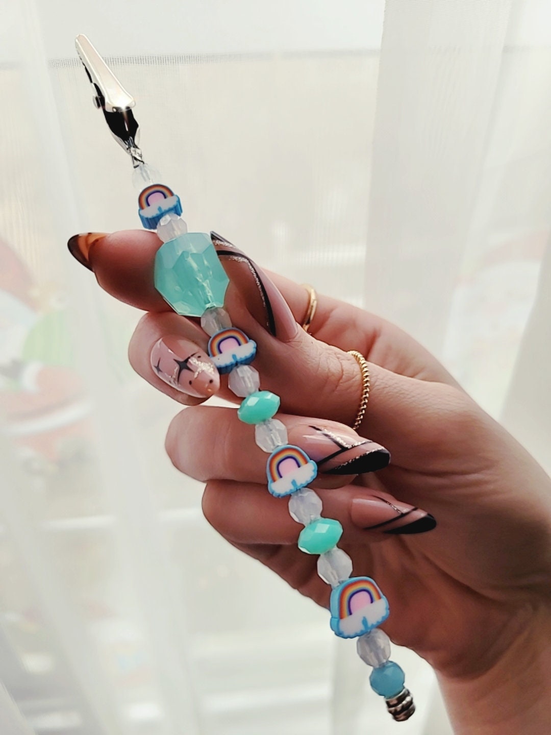 Rainbow, Light Blue, Milky White ATM Grabber Bracelet Helper Credit ...