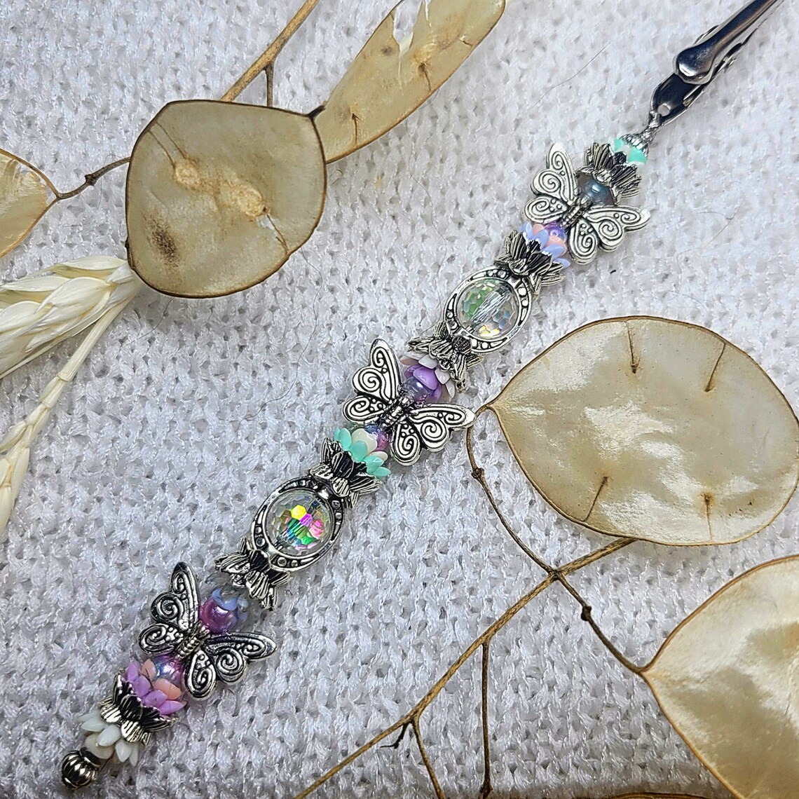 Unique Butterfly and Flowers Credit Card Clip ATM Grabber Bracelet ...