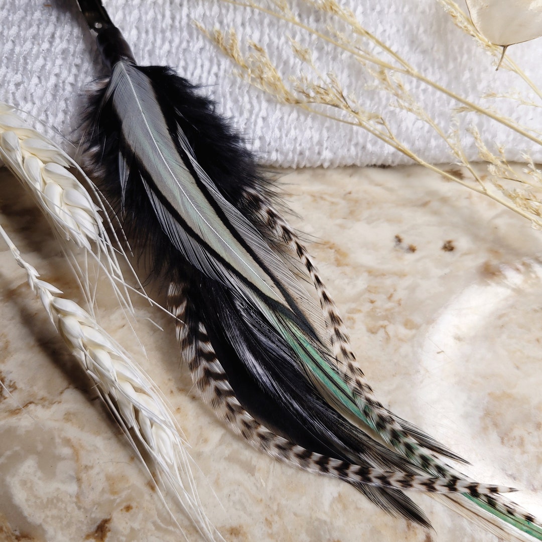 Rooster and Pheasant Feather Credit Card Clip ATM Grabber Smoke Wand ...