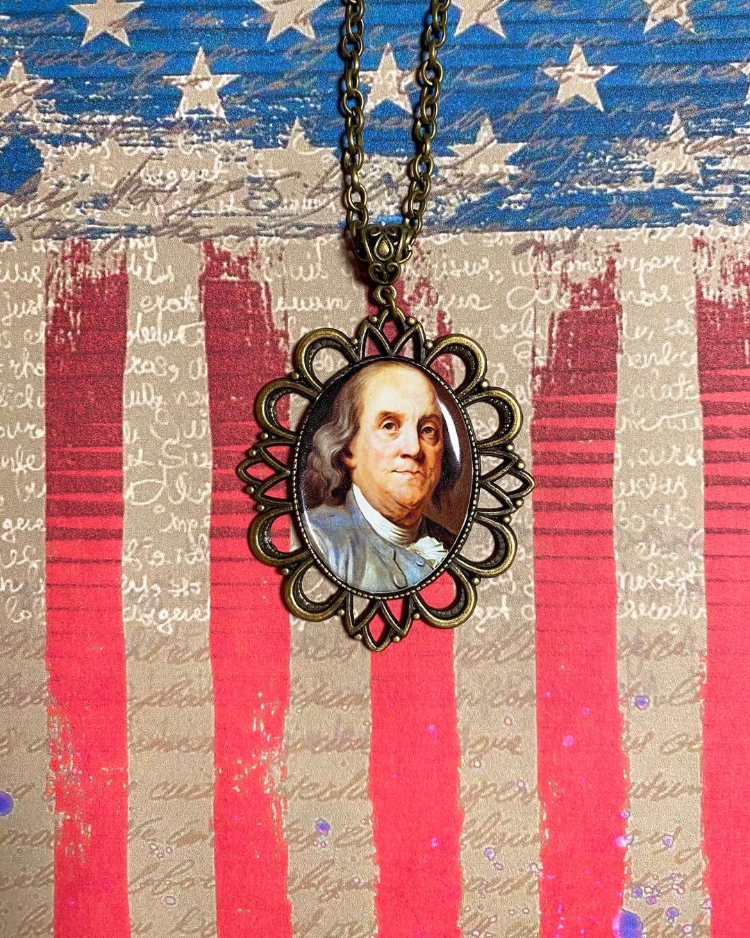 Collier Benjamin Franklin Bronze Pendentif - Etsy France