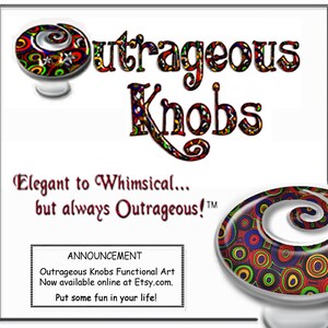 Spiral Cabinet Knobs in White Orange Green & Pink by | Etsy